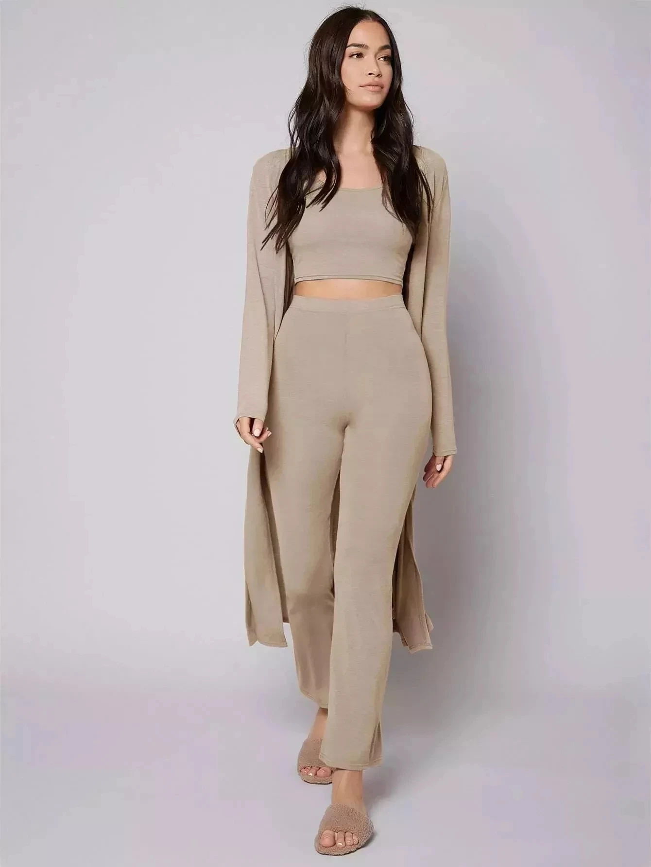 Custom Solid Cozy Lounge Wear Women Set Bamboo Pajamas