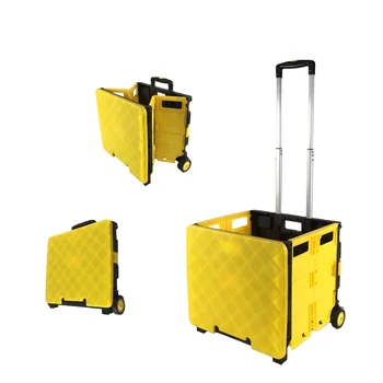 Plastic Foldable Folding Crate Box Trolley Cart - Buy Plastic Folding ...