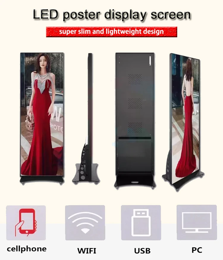 Screen Digital HD Poster Stand LED Screen P2 for Events