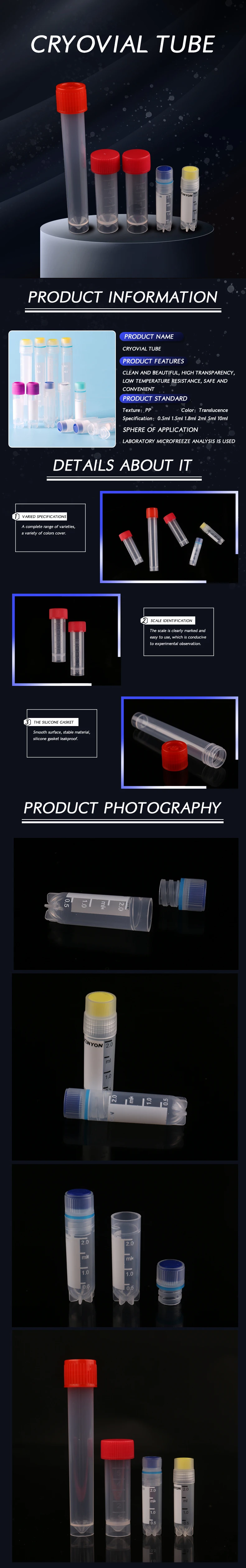 Laboratory Supplies - Disposable Self Standing Plastic Tubes