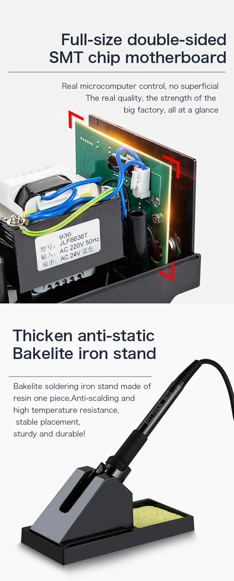 High-efficiency 936D Soldering Station - ESD Safe & Versatile