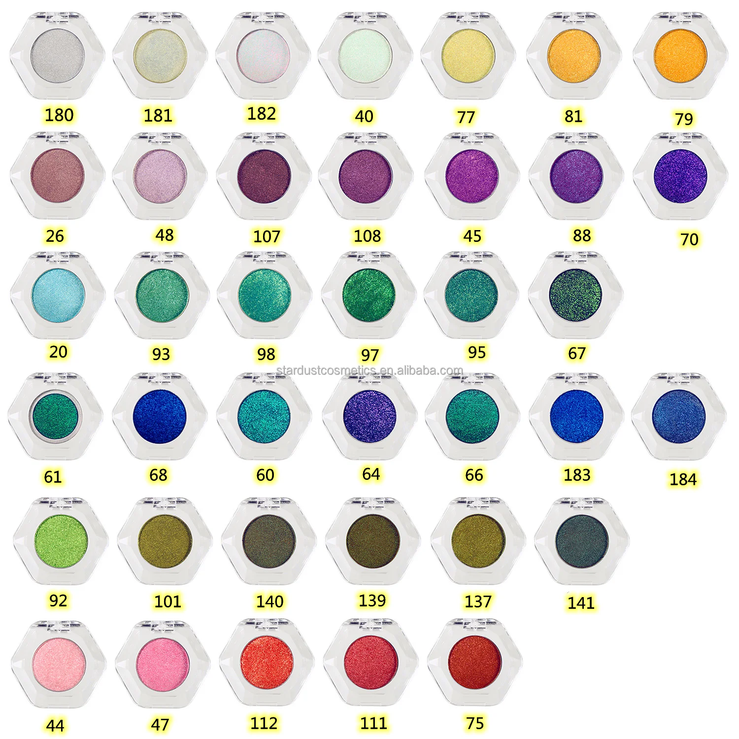 90 Colors Round Pans Multichrome Duochrome Eyeshadow Palette
