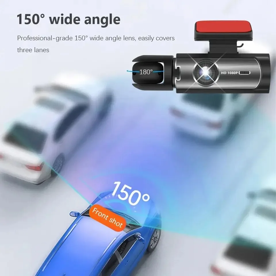 Dash Cam 3.16-inch Dual-lens Driving Recorder Front Inside Camera G ...