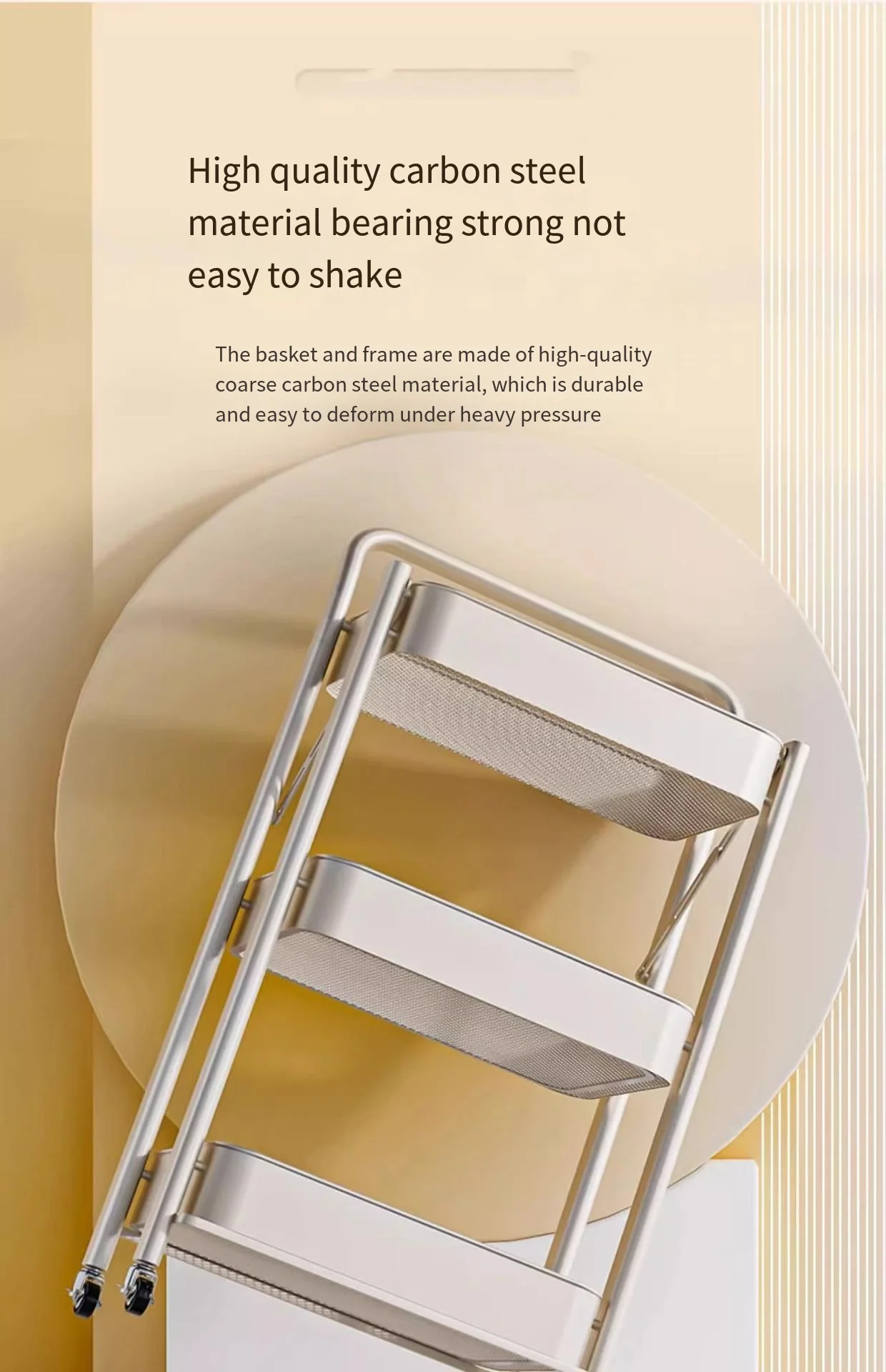 Folding Shelf Floor-to-ceiling Trolley Multi-layer Mobile Snack Shelf ...