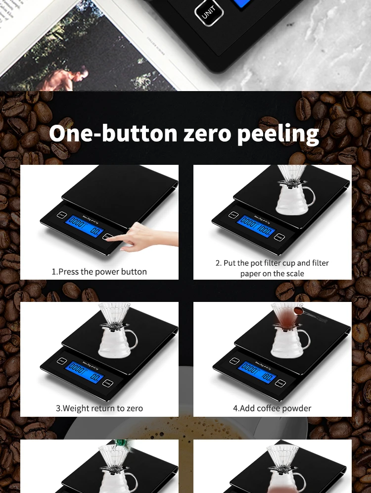 Bascula De Cafe Scale 2kg Kitchen Digital Weighing Balance Mini Coffee Scale - Buy 2kg Digital ...