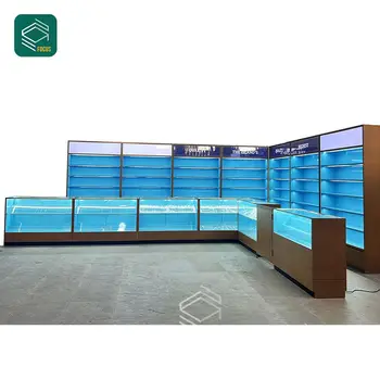 Factory Shop Display Hookah Table Showcase Glass Cigarette Display ...