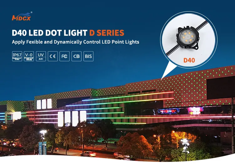 Waterproof Ip67 Point Light Outdoor 40mm Dmx512 Rgb Led Pixel Light ...