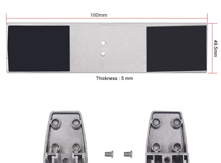 Movable Aluminium Alloy Office Desk Glass Dividers Support Fixing Clip ...
