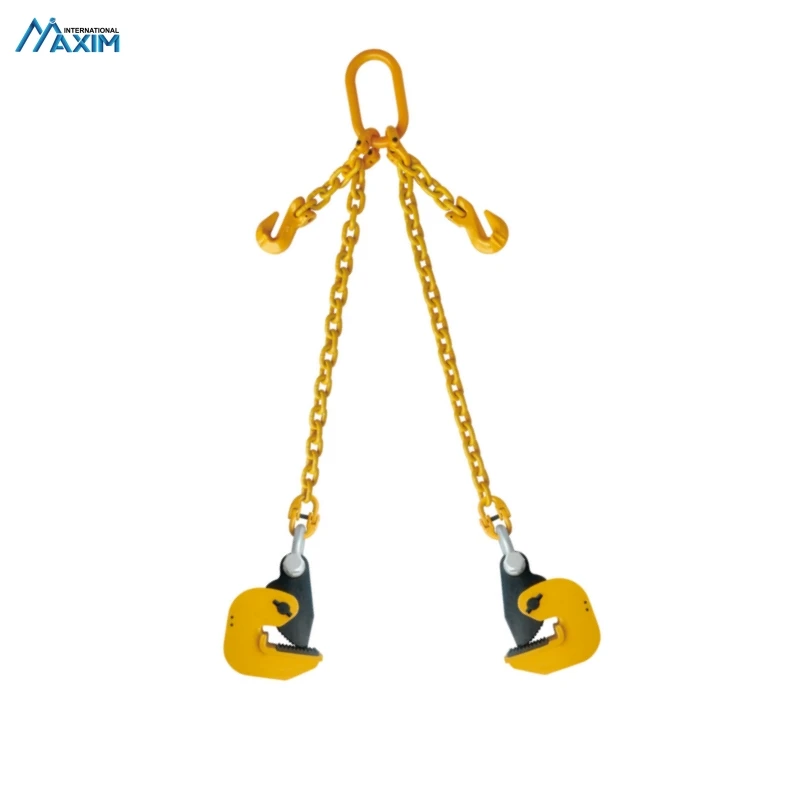 Heavy Duty Chain Sling Double Leg With Horizontal Plate Clamp - Buy ...