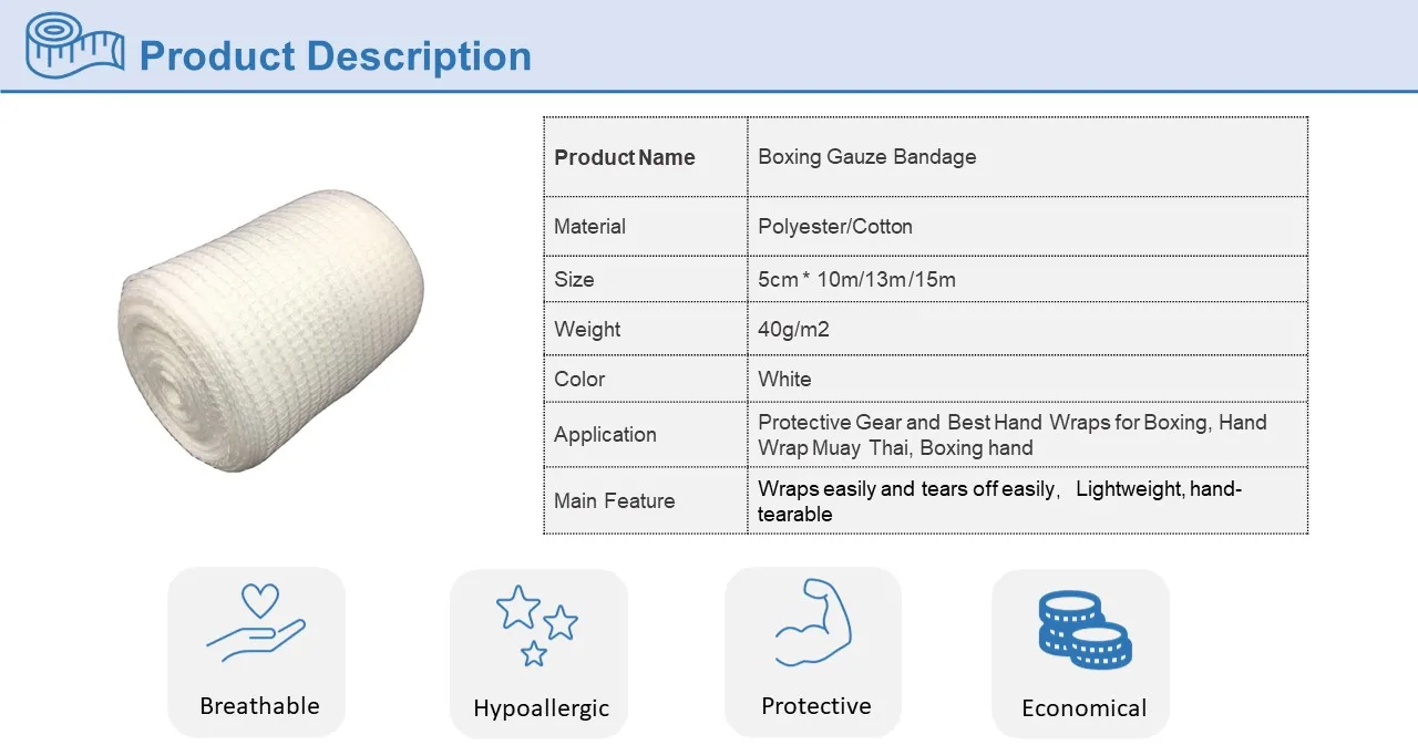 High Quality Professional Boxing Tape And Gauze Roll 5cmx10m - Buy ...