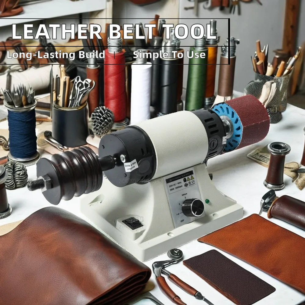 Small Automatic Leather Belt Polishing Machine for Leather Production ...