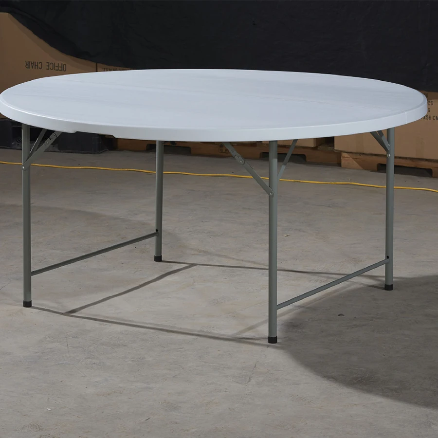 Wholesale 8 Seaters 60 Inch Banquet Dining White Plastic Round Folding ...