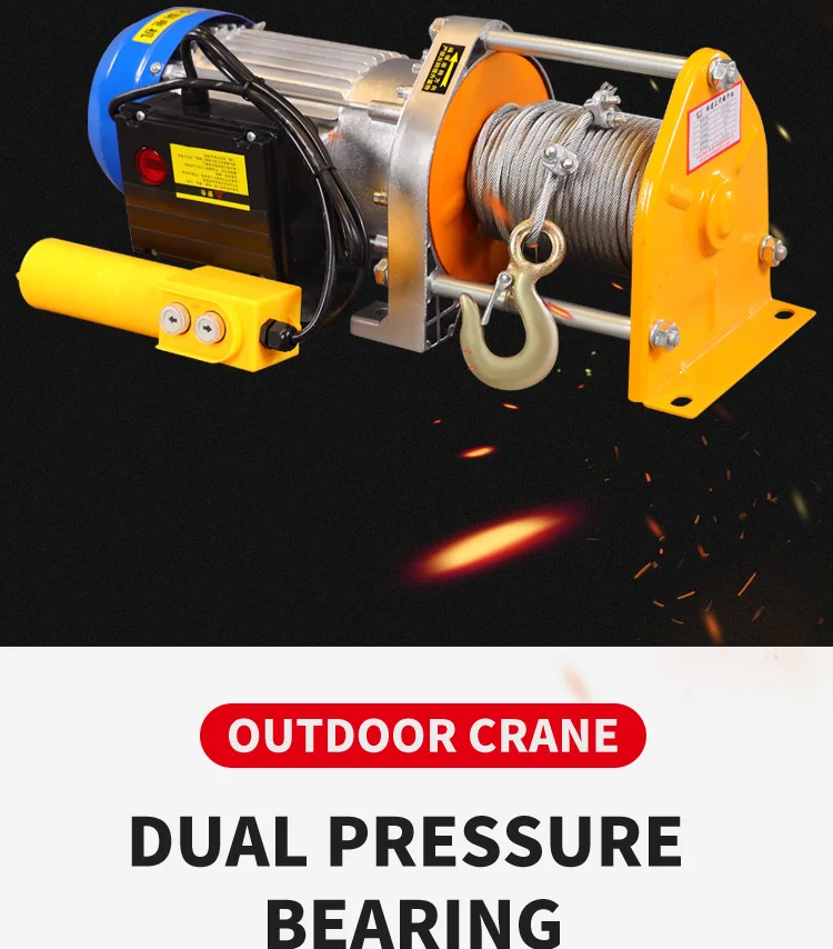 300kg 500kg 1000kg Construction Electric Hoists Mobile Mini Crane Portable Small Lift Crane ...