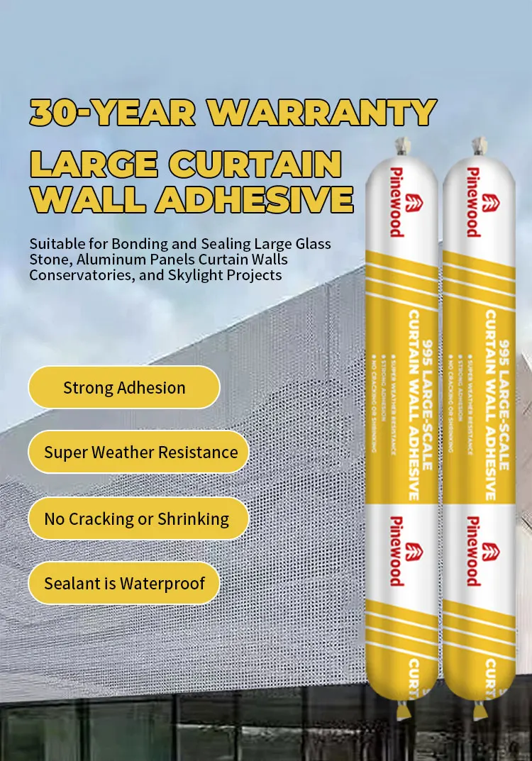 995 Neutral Silicone Sealant Waterproof for Metal for Curtain Walls ...