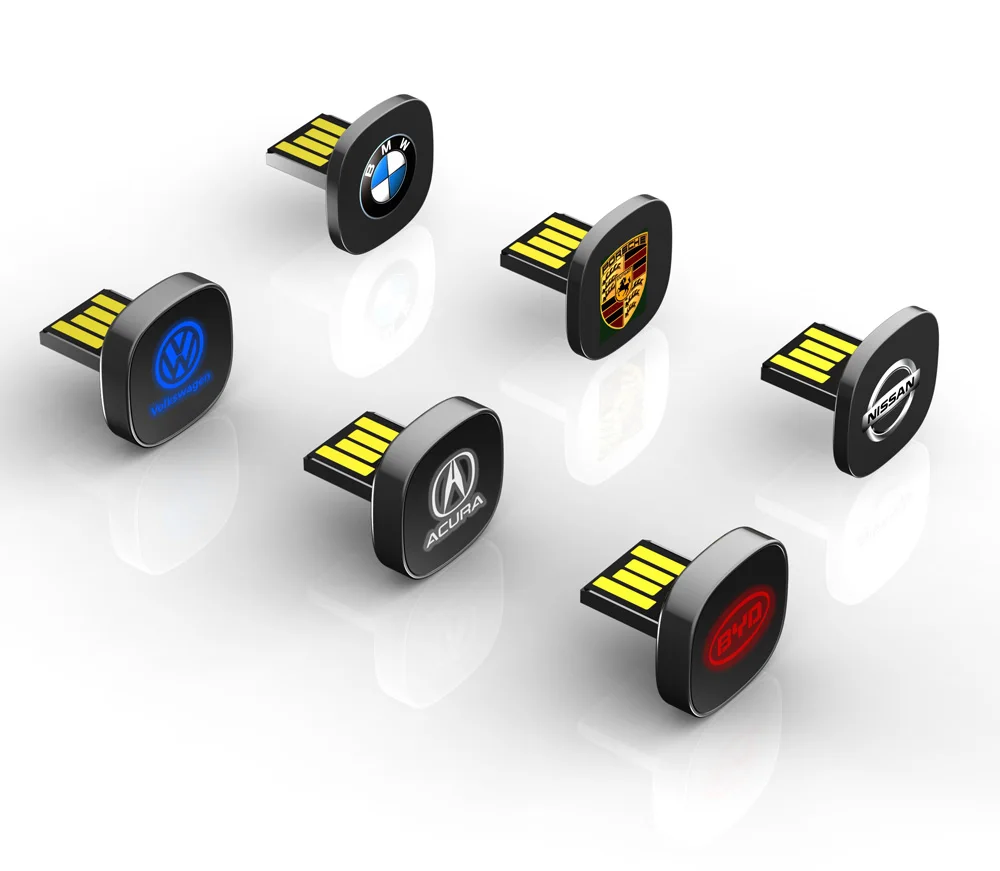 2023 New Mini Car Flash Drive Led Logo Display Pendrive Promotional ...