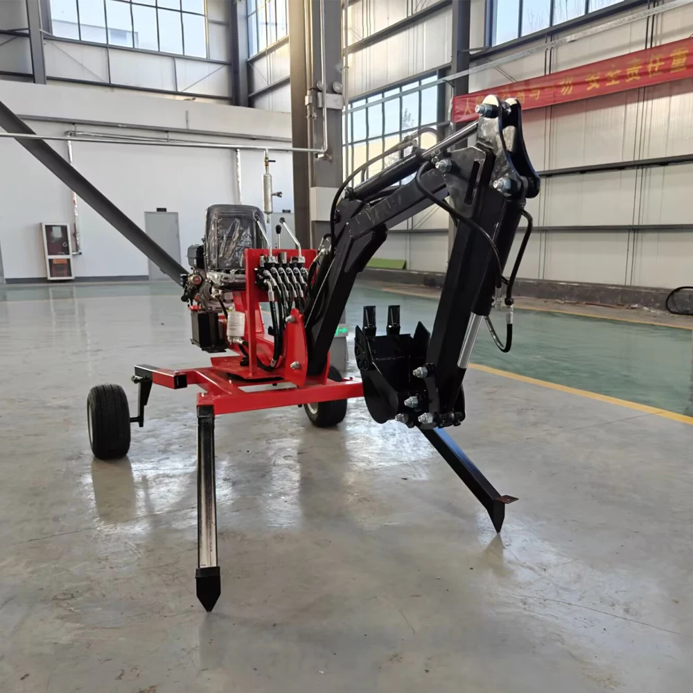 13.5HP Towable Small Backhoe - 360 Degree Mini Excavator