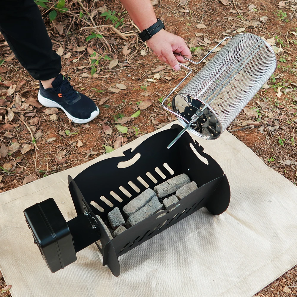 Outdoor Portable Automatic Rotating BBQ Grill - 3-5 People