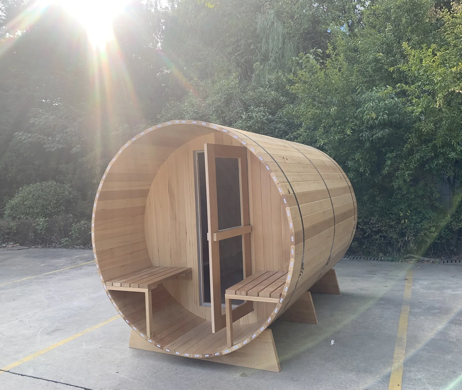 Saunaking Outdoor Steam Barrel - 3-4 Persons Capacity