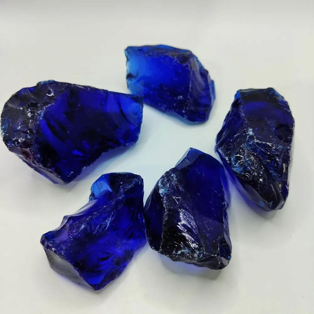 Wholesale of Large Landscape Stone Cages, Broken Glass Rocks, Blue ...