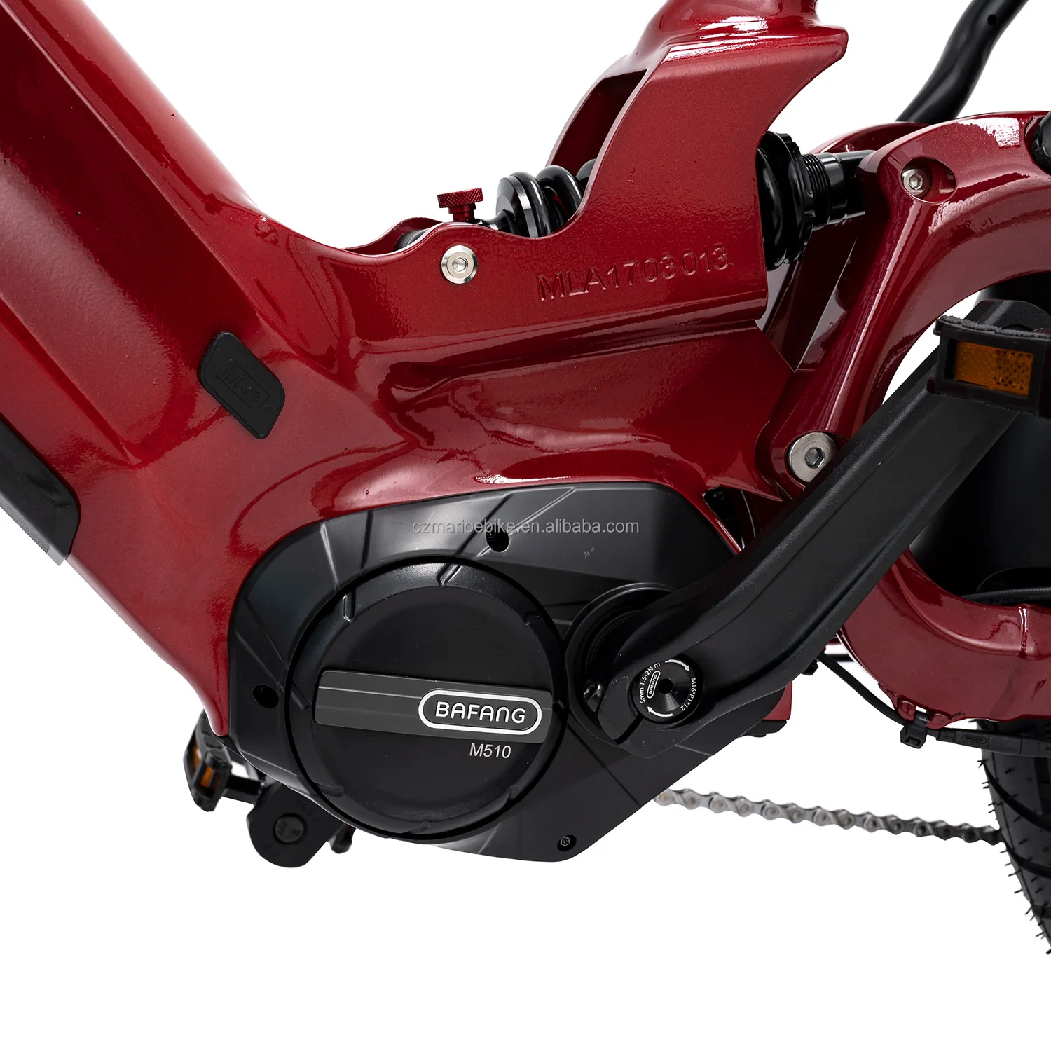 2024 Mario Vintage Red Full Suspension Ebike With Bafang M510 250w Mid ...