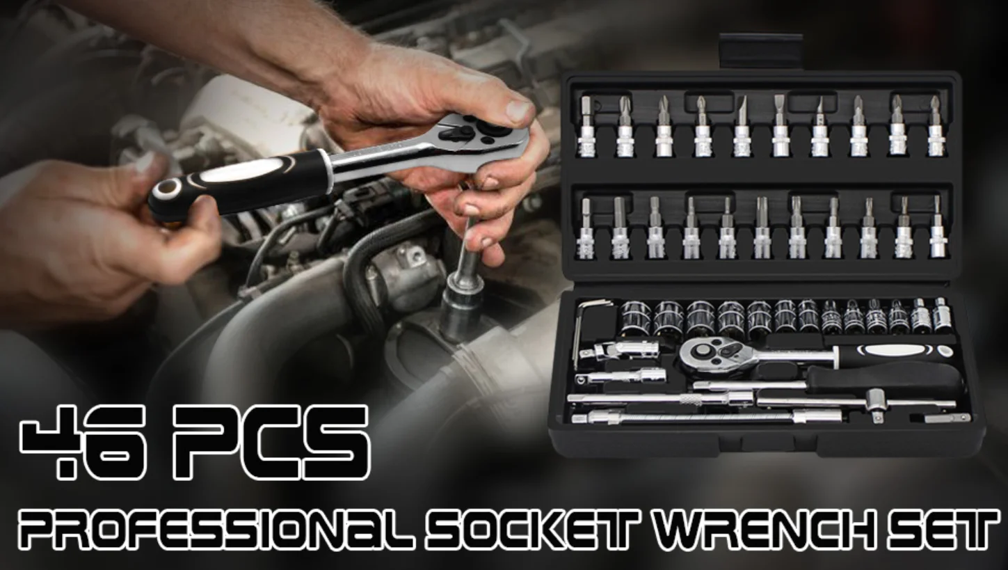 Drive Socket Set Sae And Metric Hex Bit Socket Set Mechanic Tool Kits ...