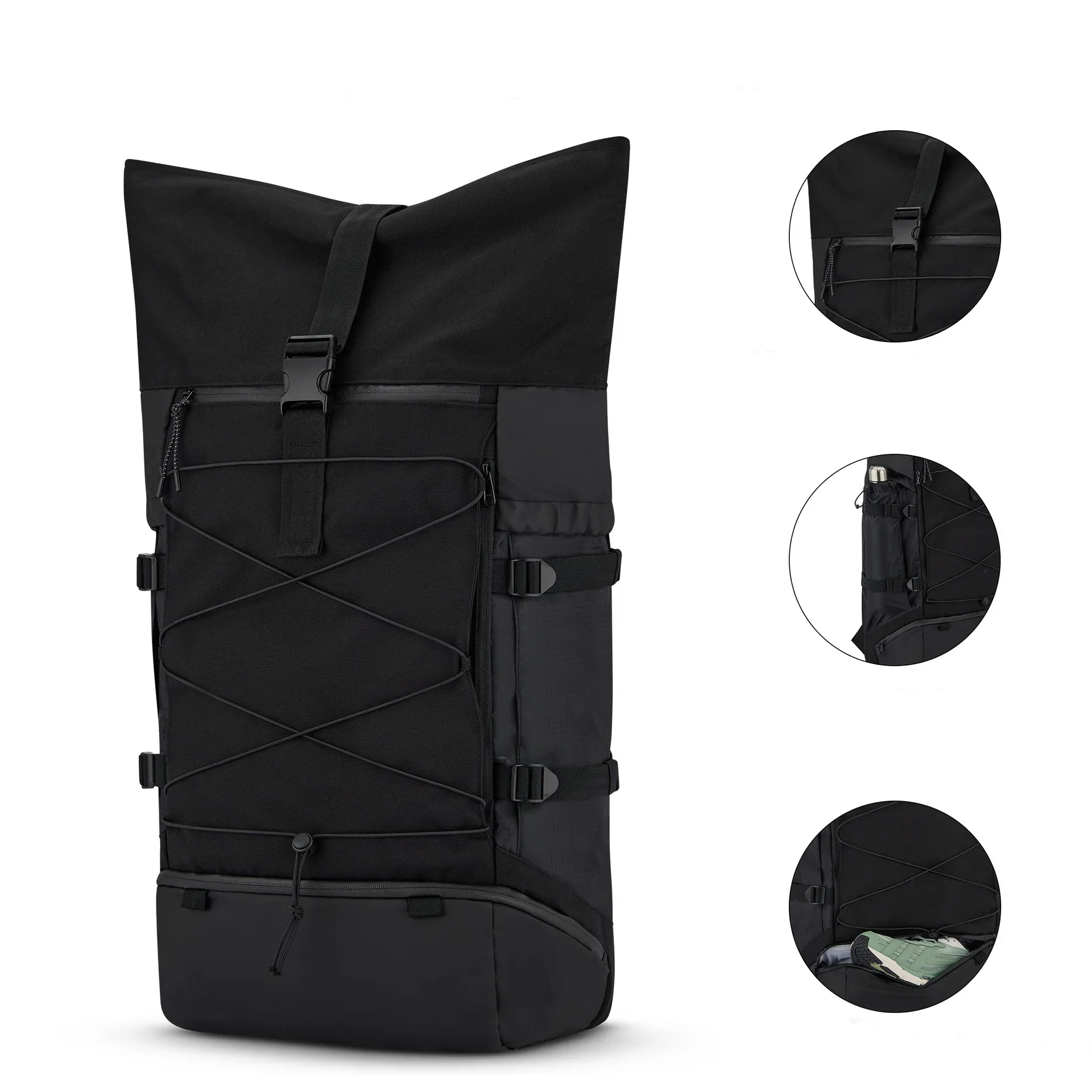 Multi-Compartment Expandable Convertible LAPTOP Bag Travel Backpack ...