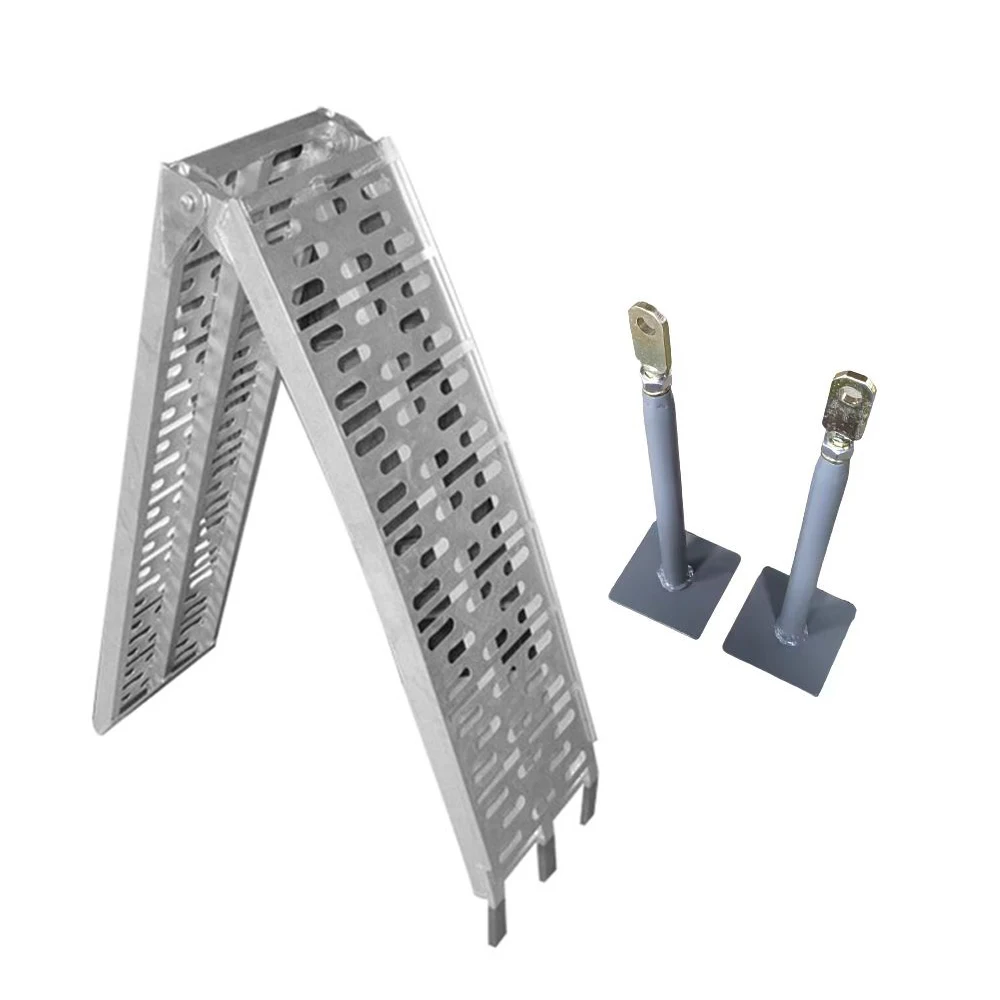 660lb Heavy Duty Loading Ramp 6061 Aluminum Motorcycle Arched Foldable ...