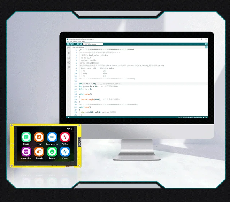 ESP32-S3 Smart Display HMI 5 Inch IPS TFT Module for Arduino