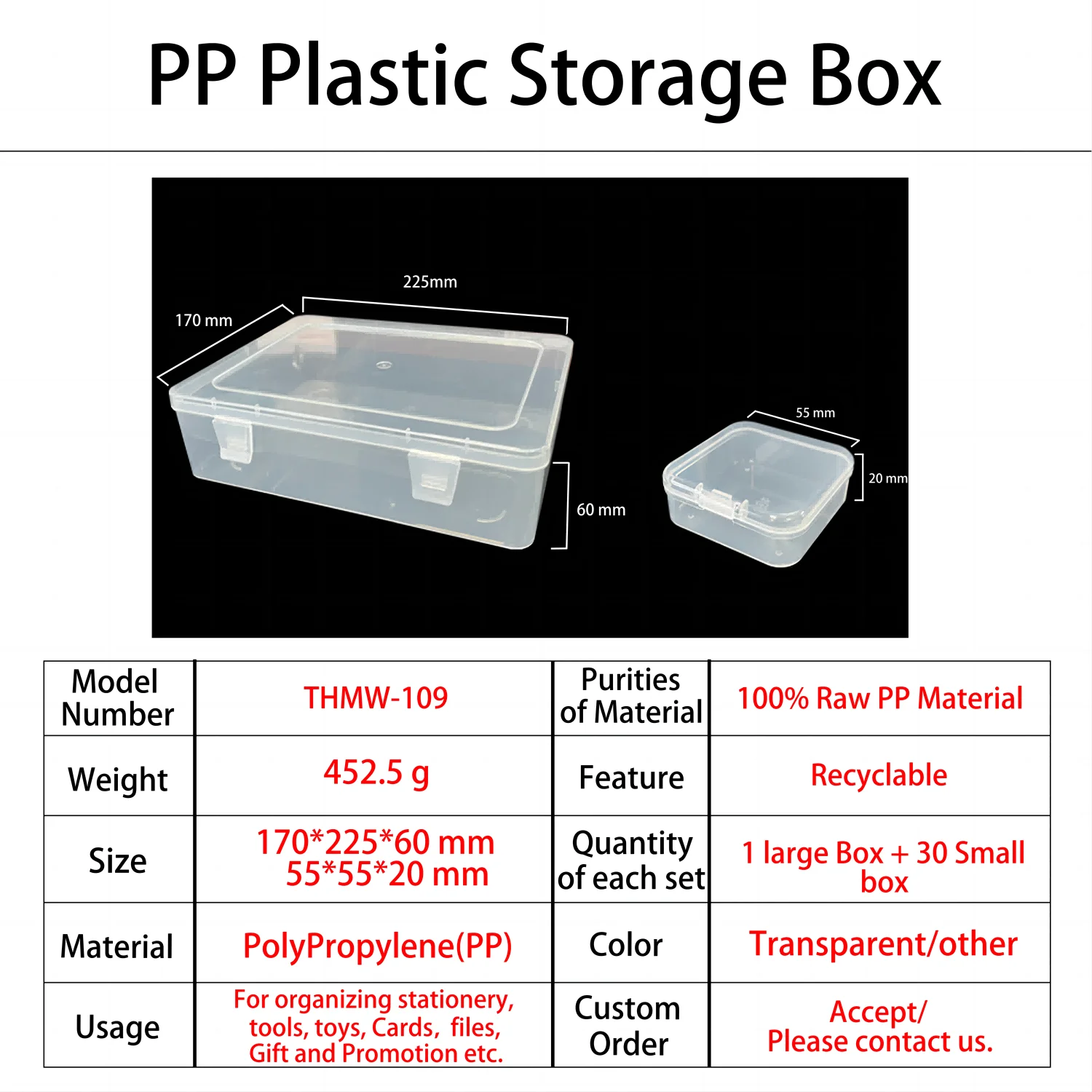 30 Pieces A Set Plastic Storage Box Wholesale Plastic Organizer Hot ...