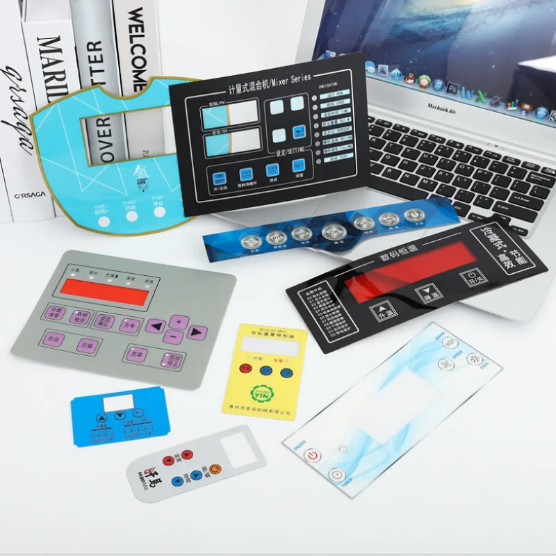 Customized Embossed Graphic Overlay Membrane Keyboard For Instrument ...