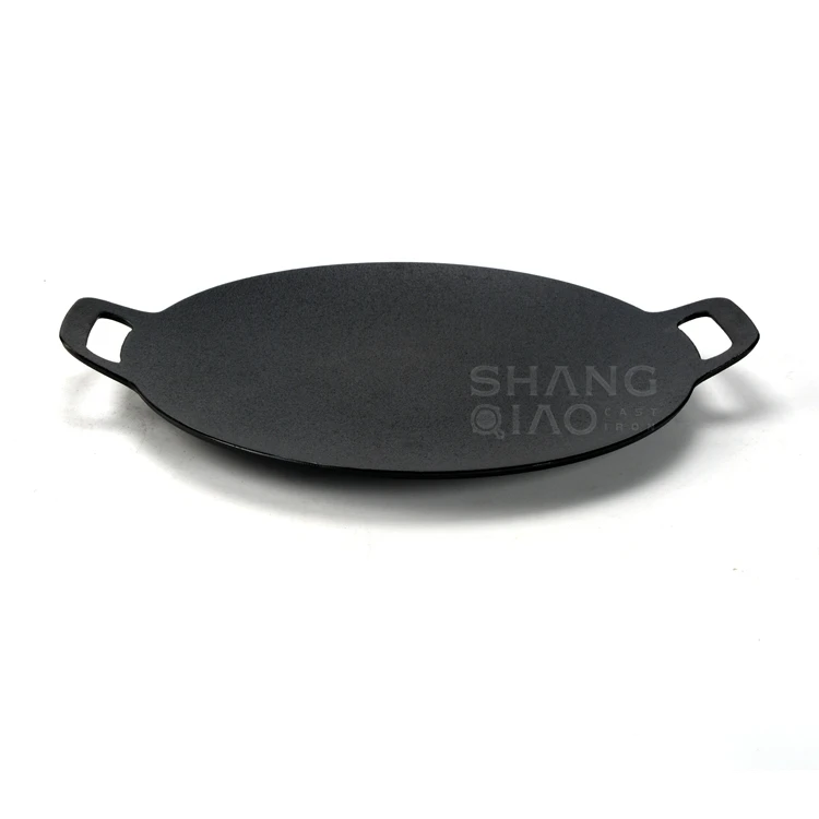 11Inch Cast Iron Roti Tawa Double Handled Cast Iron Griddle Pan with ...