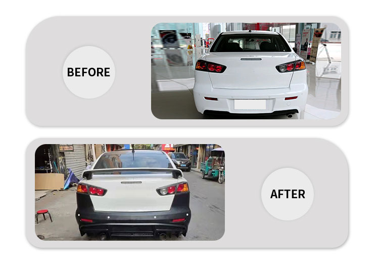 Car body kit For 2009-2015 Mitsubishi Lancer EX Change To Vari rear ...