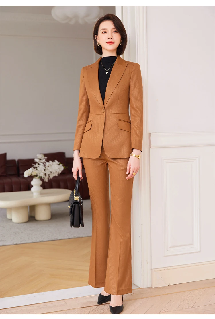 Oem Elegant Ladies Office Suit Uniforms 2 Piece Set Career Dresses Suit ...