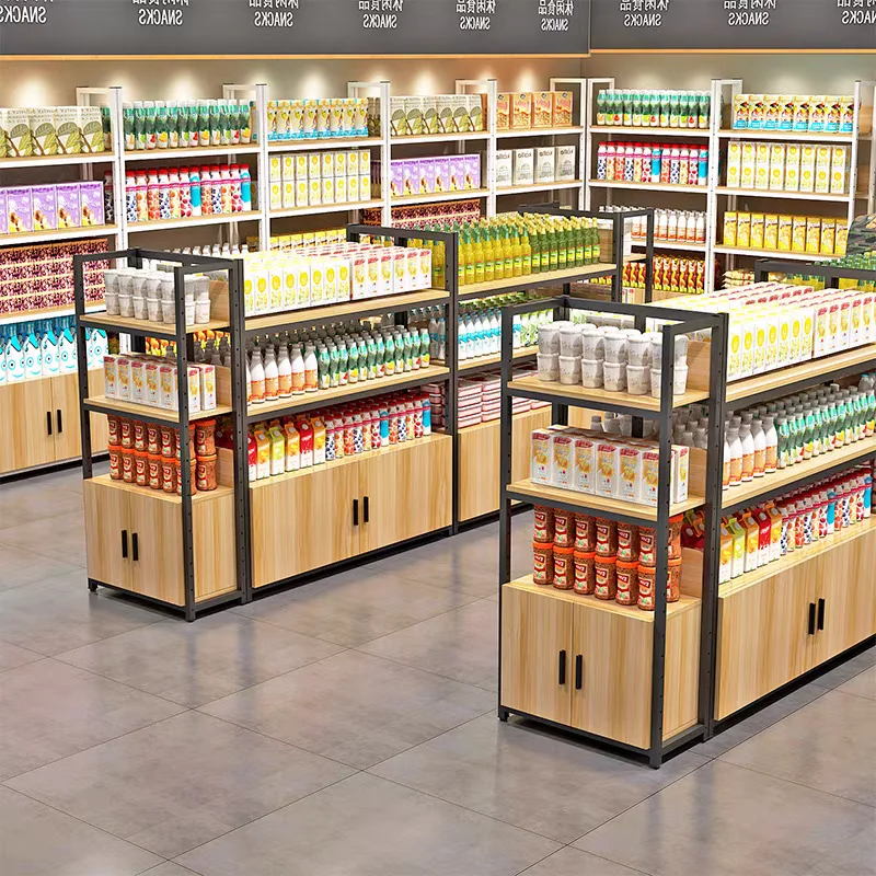 Double-sided Heavy Duty Supermarket Spice Display Rack Small Snack Rack ...