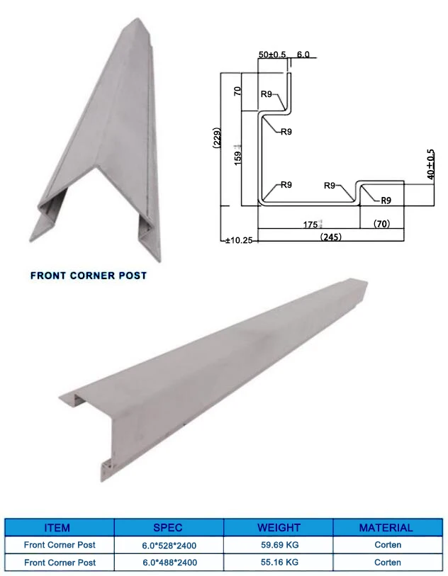 ISO Shipping Container Parts Container Front Corner Post| Alibaba.com