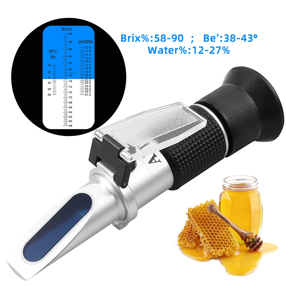 Honey Balmometer 58-90% Brix Hand-Held Honey moisture refractometer For ...