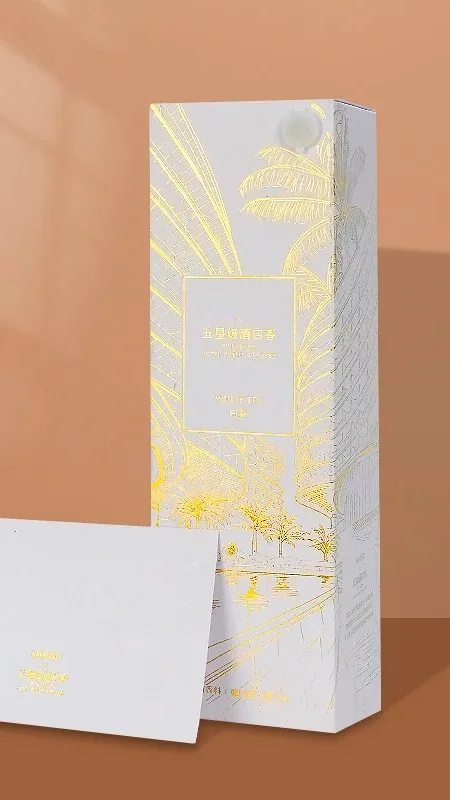 White Perfume Packaging Box Folders Perfume Paper Box Customized Logo ...