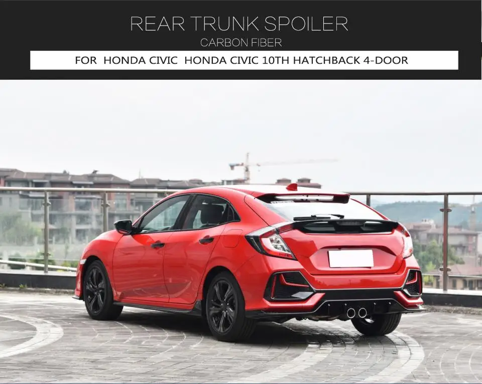 Carbon Fiber Rear Wing Spoiler For Honda Civic 10th 2016-2020 - Buy ...