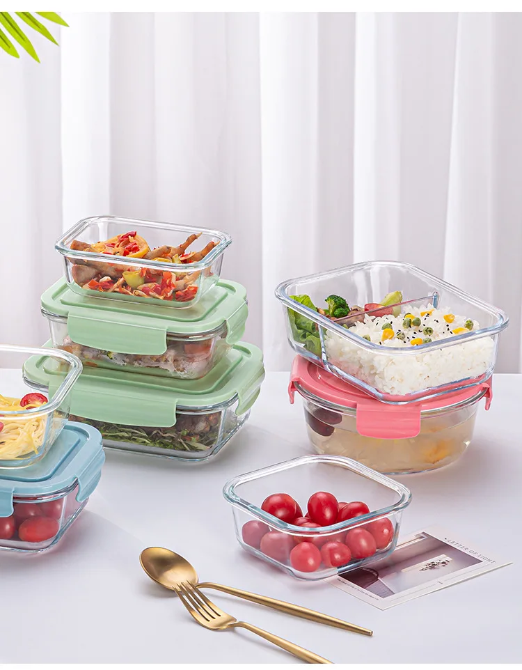 Heat-Resistant Glass Container & Microwave Safe Bowl for Food Storage