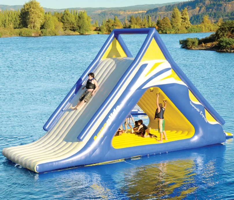 Lake Inflatable Water Park Floating Slides Inflatable Lake Float ...