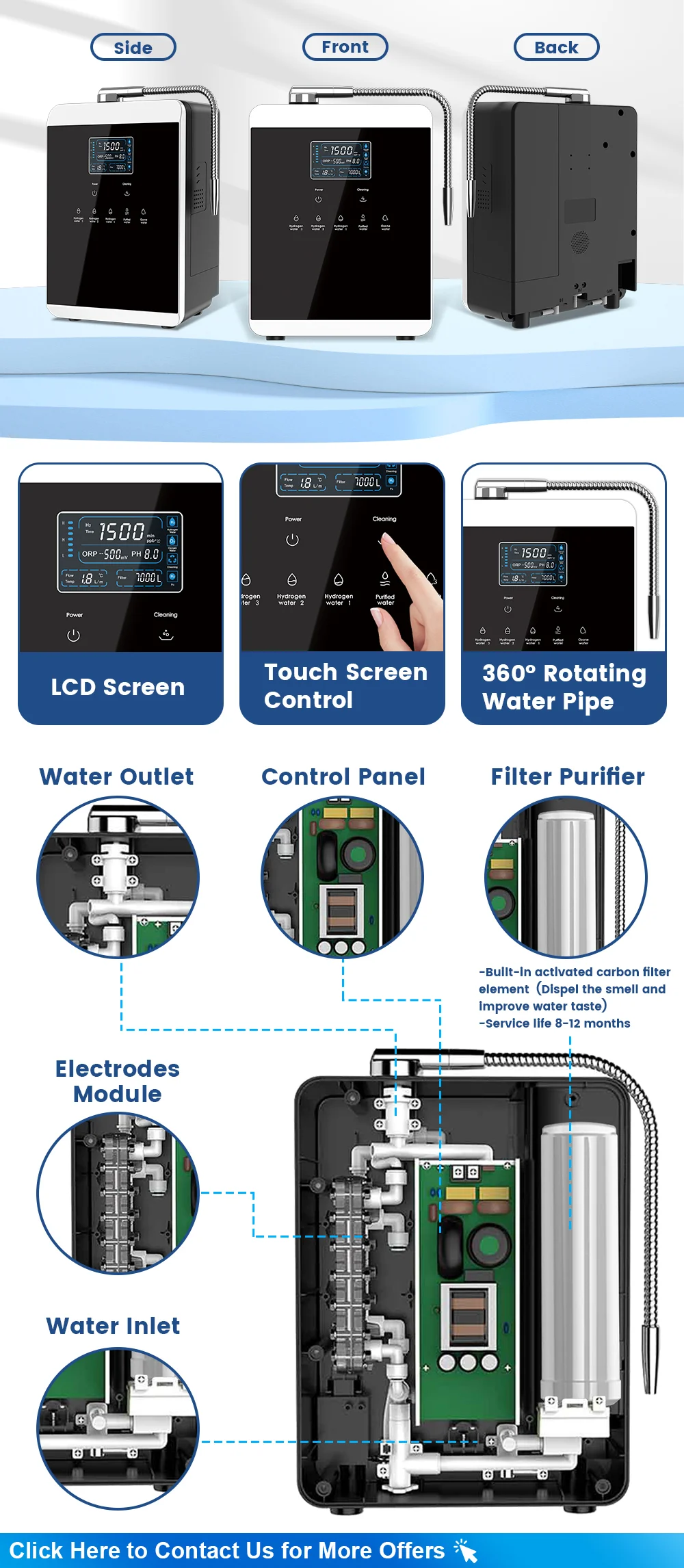 Hydrogen Water Generator - 1500 PPB Health Care Solution