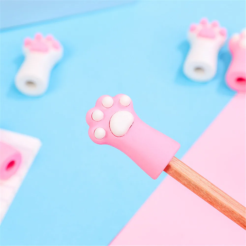 3pcs/set Cute Cat Paw Erasers Kawaii Stationery Pencil Cap Rubber ...