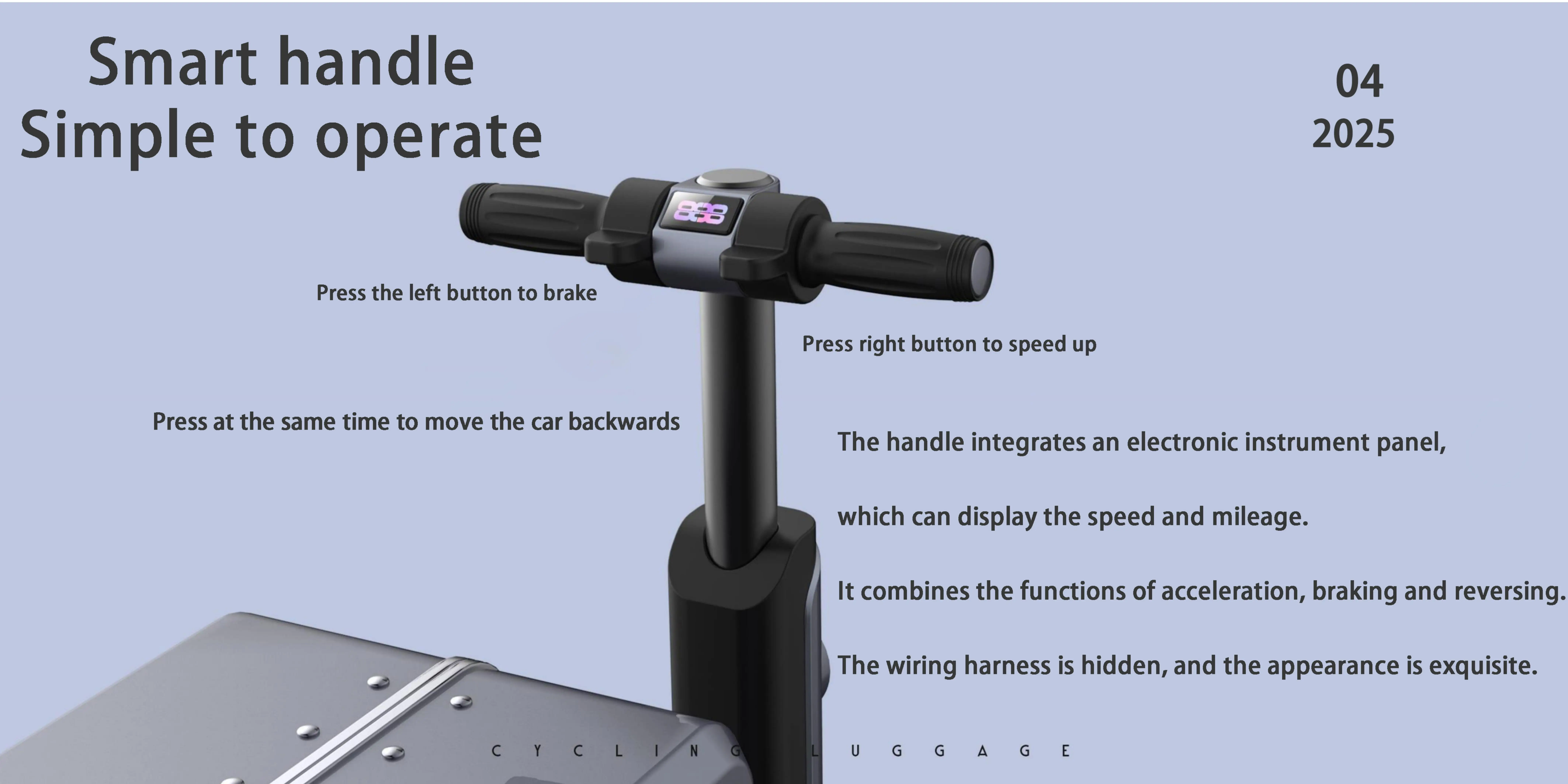 Smart Suitcase Luggage Ride on Scooter Auto Follow You Bluetooth Usb ...