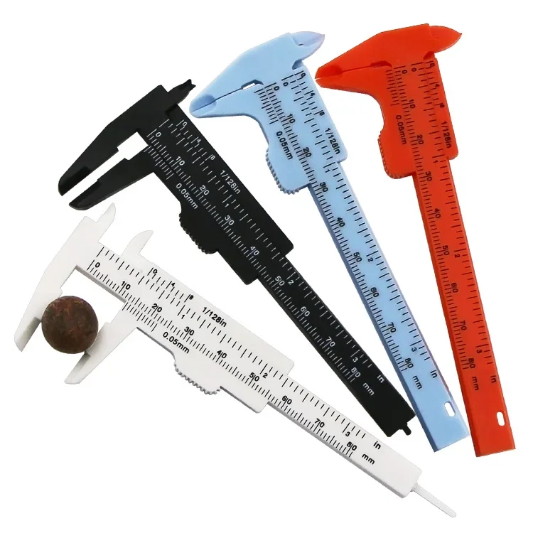 Measure Plastic Sliding Vernier Double Rule Scale For Measuring Depth ...