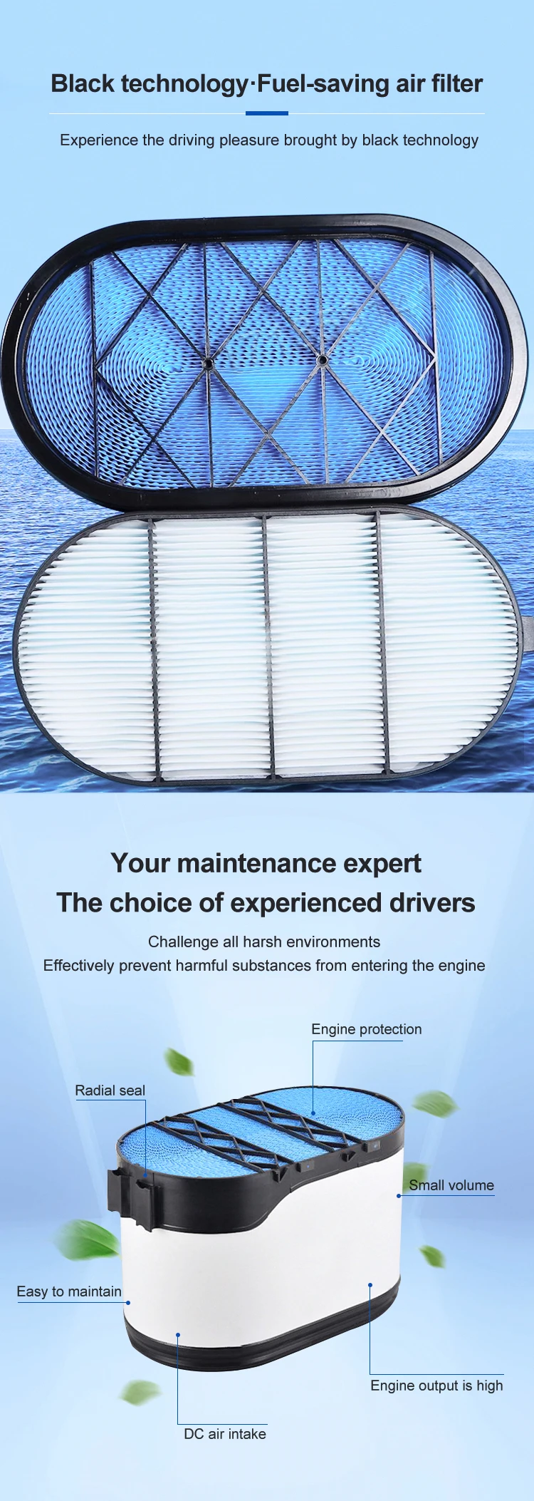 Truck Diesel Engine Oil Filter 21707133 Replacement For Volvo Excavator ...