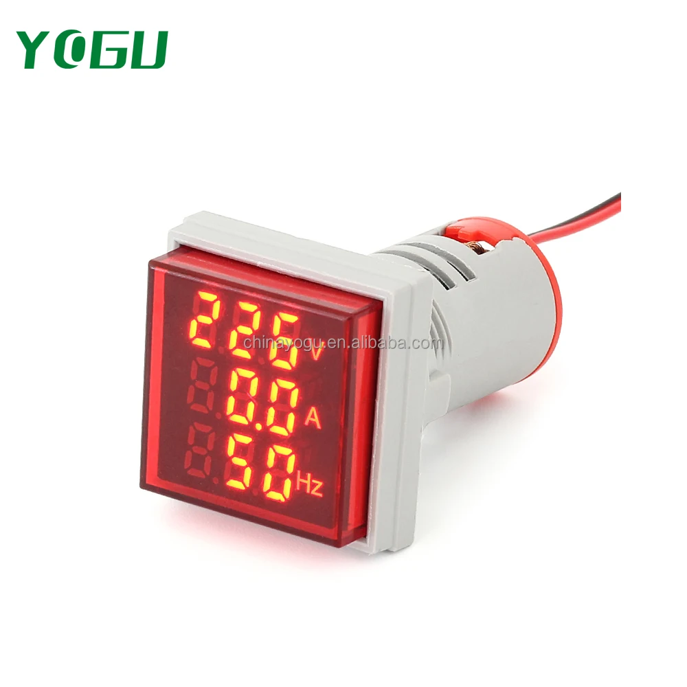 Yogu 22mm Square Digital Tube Panel Indicator Thermometer Blue - Buy ...