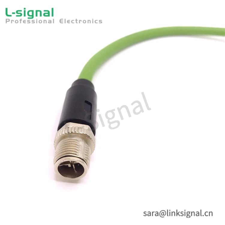 M12 Connector Rj45 Cable Joiner M12 8-pin X-code Male To Rj45 Plug ...