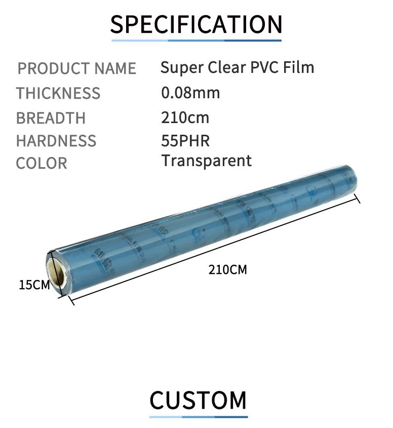 Flexible Soft PVC - Transparent Plastic Rolls for Packaging