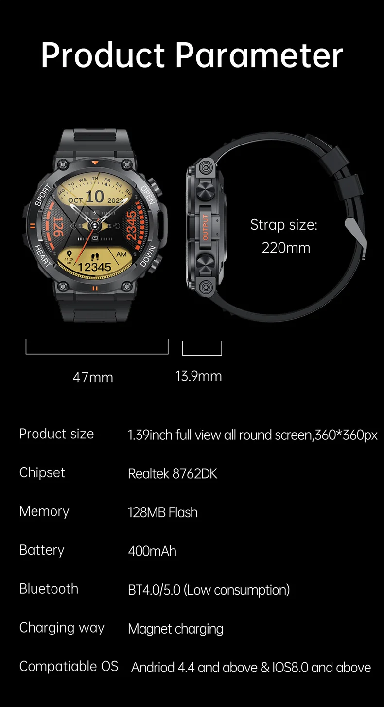 K56pro Sports Smartwatch - Intelligent Fitness Tracker