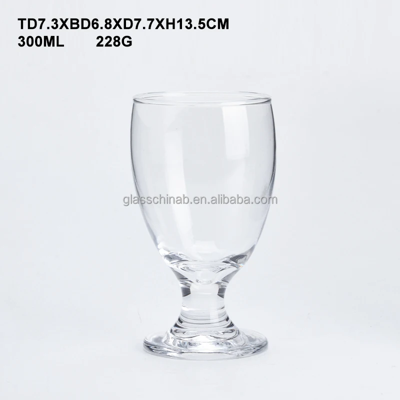 300ml Clear Glass Goblet For Wine Cheap Round Glass Goblet - Buy Clear Glass Goblet,Goblet For ...